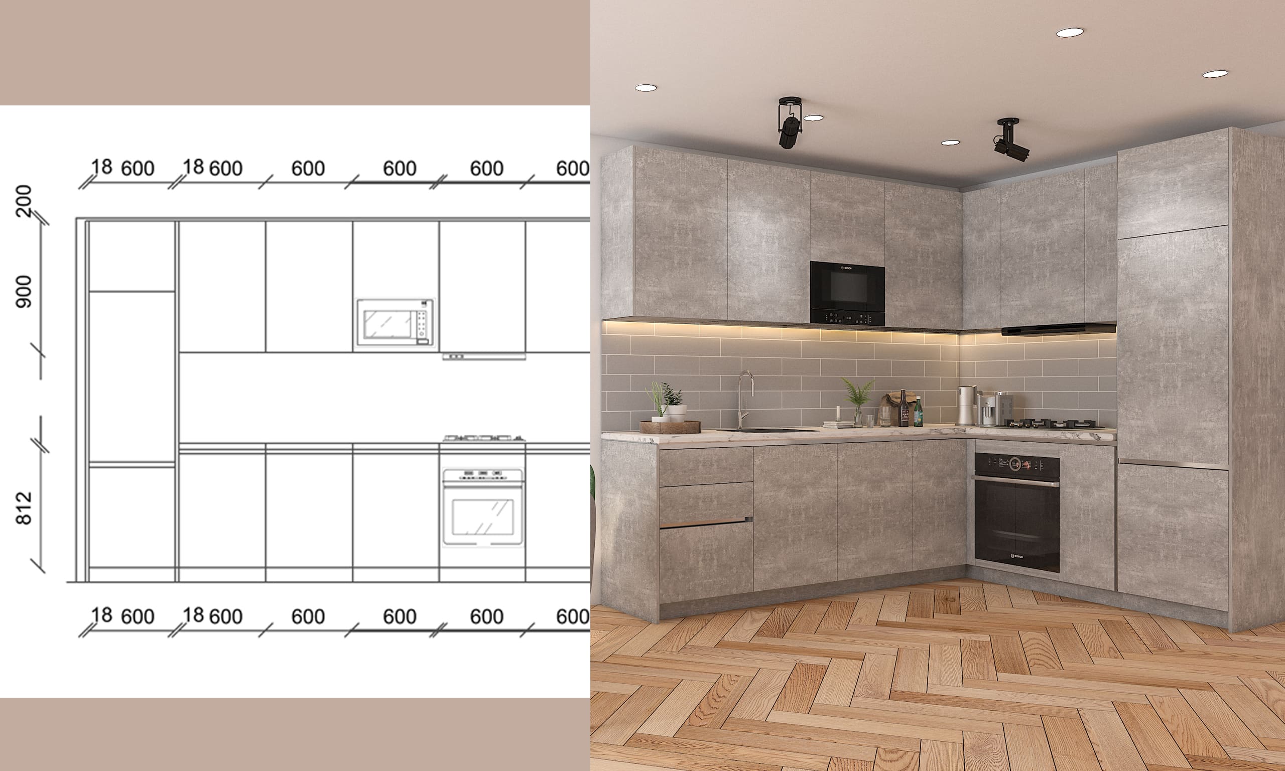 A Case Study for Generating Modern Kitchen Rendering Models by Renderspoint
